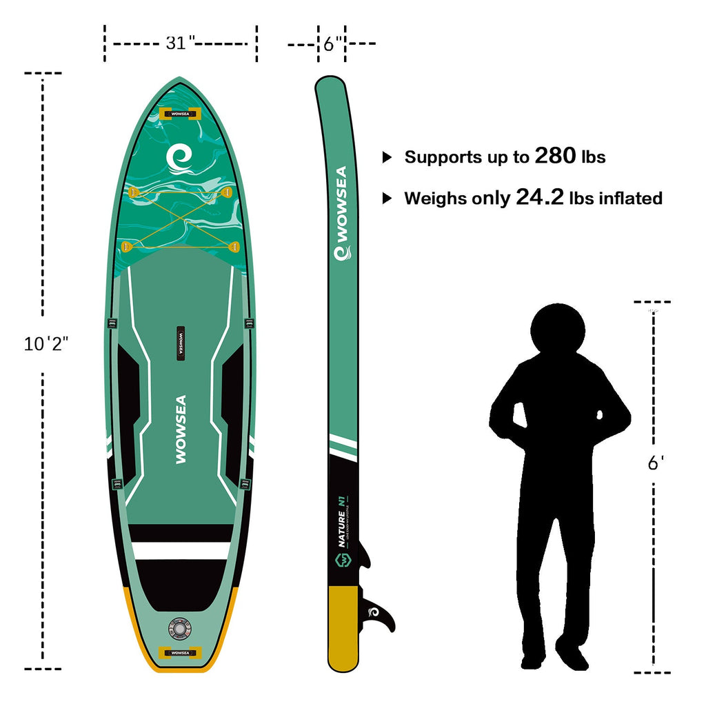 Nature N1 10'2"/311cm Paddle Board Package - WOWSEASUP